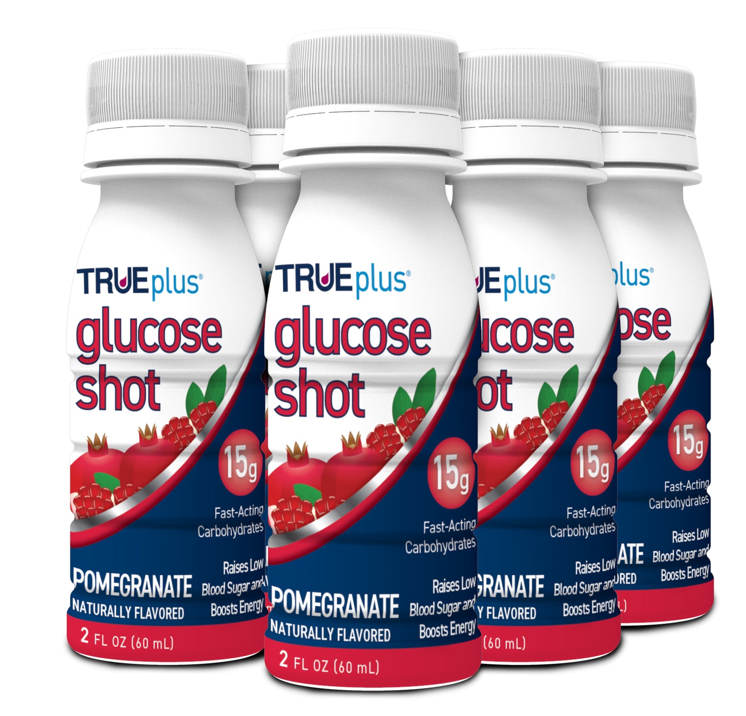 TRUEplus® Glucose Shots Pomegranate — 6 Bottles – TD Health Store