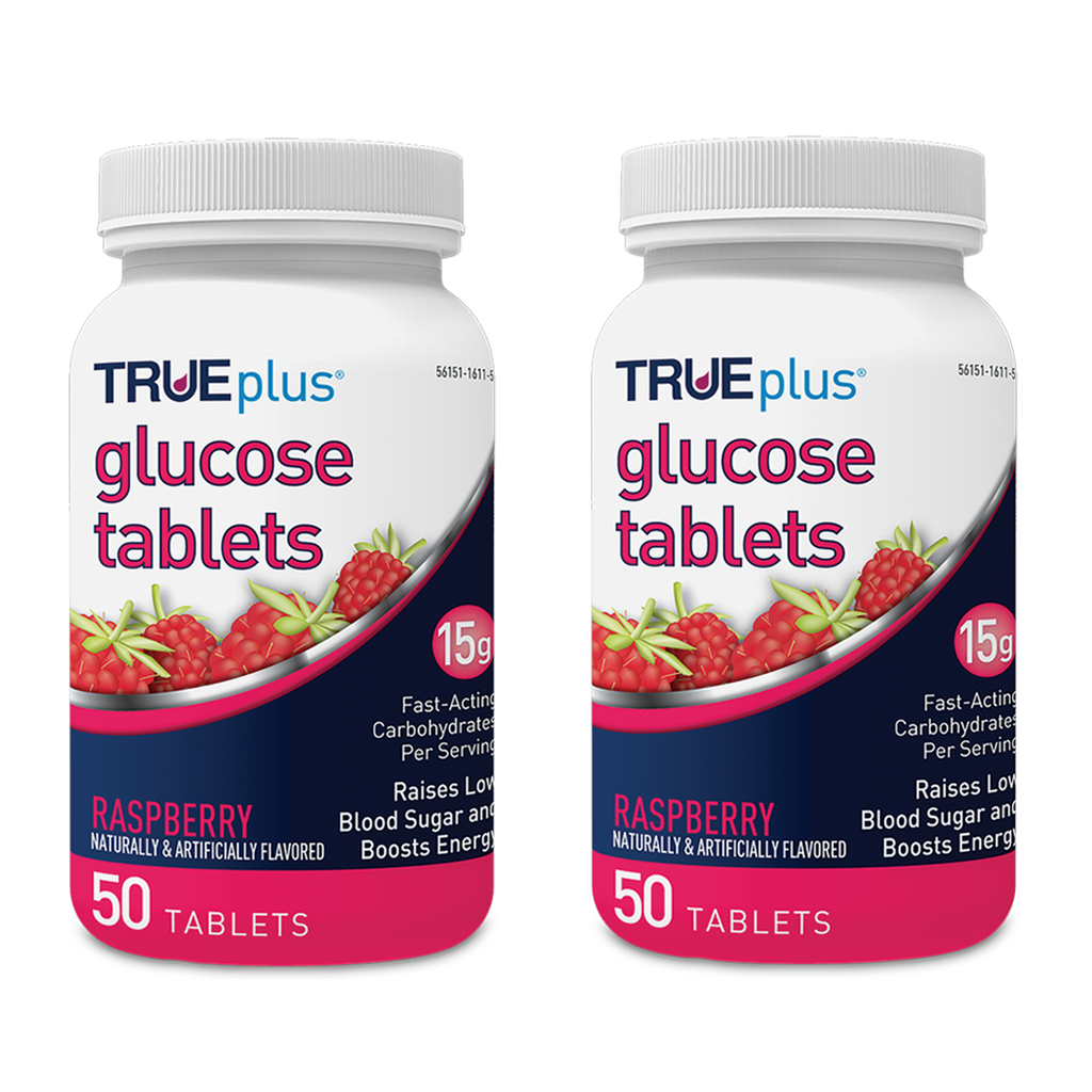 TRUEplus® Glucose Tablets — Raspberry — 50-Count – TD Health Store